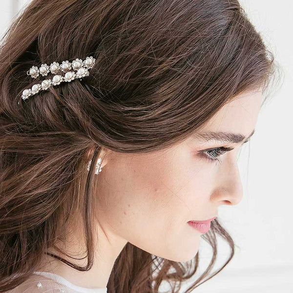 Pearl hair barrette store